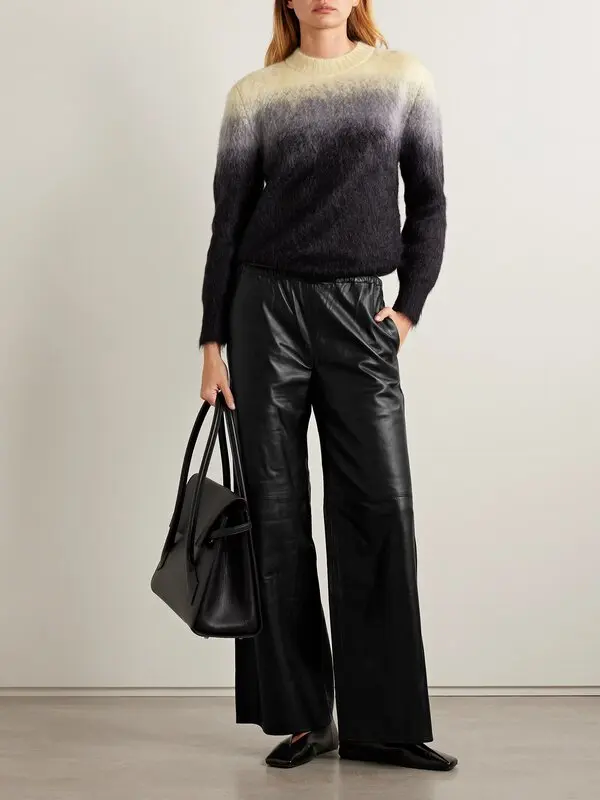 LA LIGNE Colby Leather Wide-leg Pants