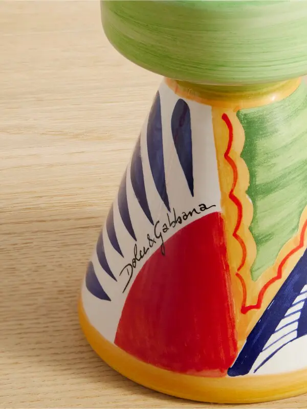 Dolce & Gabbana Painted Ceramic Candleholder