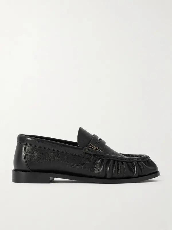 Saint Laurent Le Loafer Logo-embellished Leather Loafers