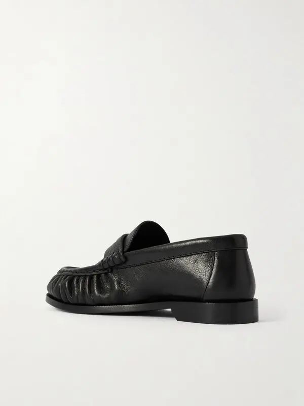 Saint Laurent Le Loafer Logo-embellished Leather Loafers