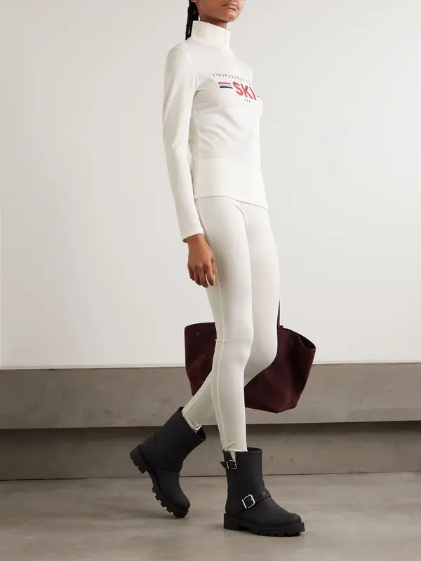 WE NORWEGIANS Bibi Printed Merino Wool-blend Piqué Sweatshirt - Neutrals