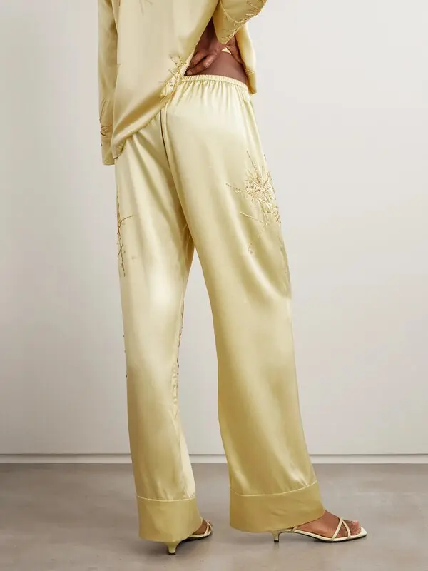 Bernadette Louis Embellished Wide-leg Pants - Gold
