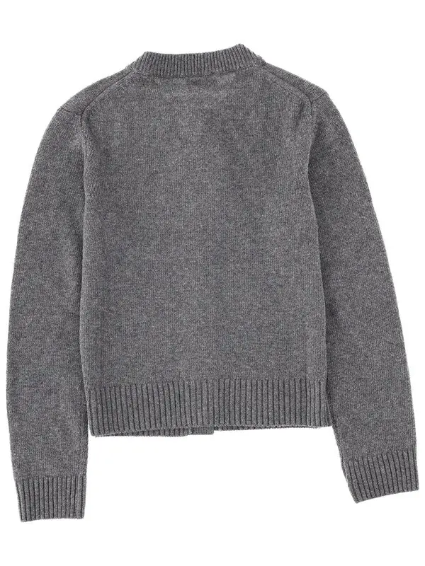 GANNI Logo Cardigan - Grey