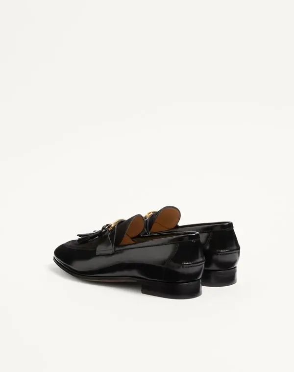 Valentino Garavani Vaniteux Calfskin And Split Leather Loafer