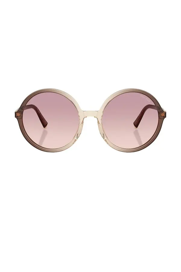 Miu Miu Round Frame Sunglasses - Brown Gradient