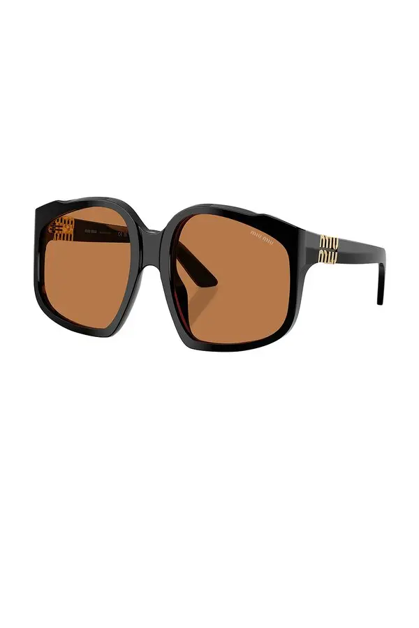 Miu Miu Square Sunglasses - Black