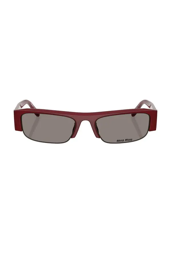 Miu Miu Shield Sunglasses - Burgundy