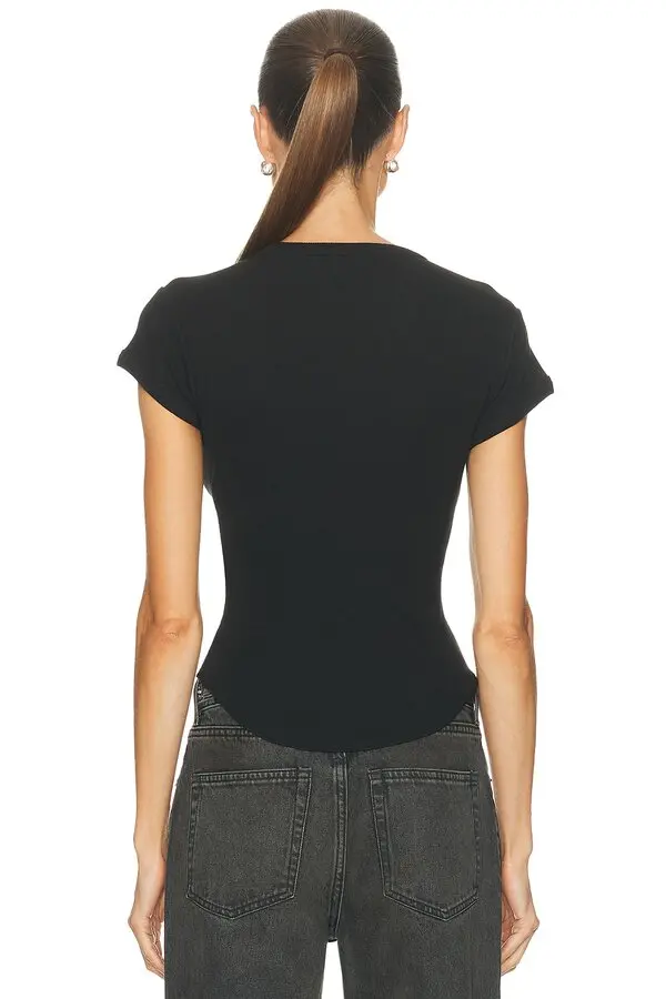 GRLFRND Scoop Hem Baby Tee - Black