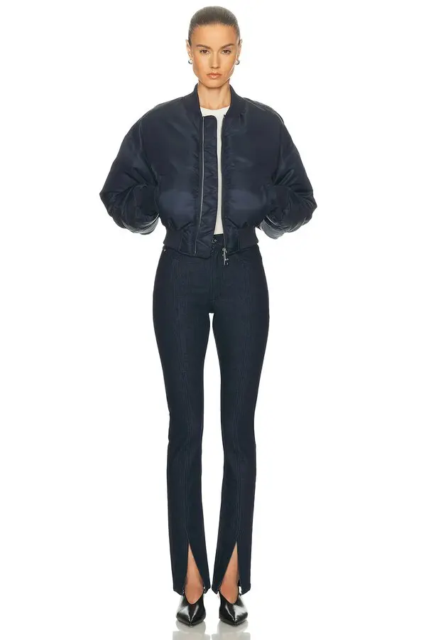 GRLFRND Scoop Hem Long Sleeve T-shirt - Bone