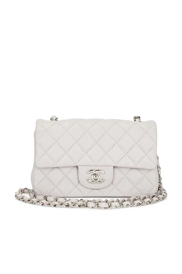 Chanel Lambskin Mini Classic Flap Bag - White