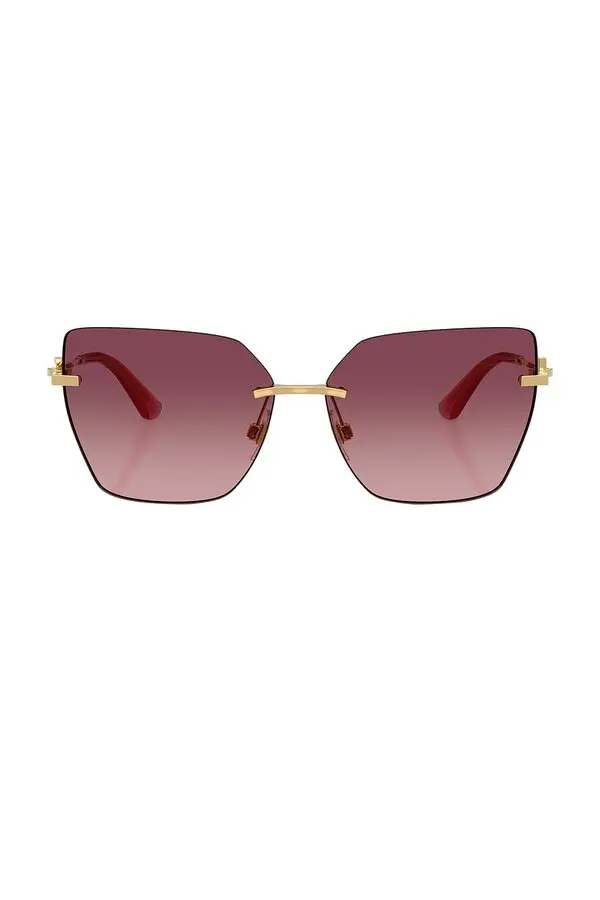 Dolce & Gabbana Square Sunglasses - Gold & Pink