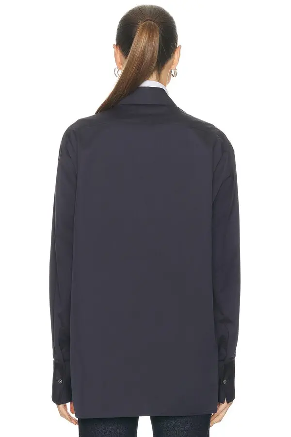 Renggli Cotton Silk Button Up Top - Midnight