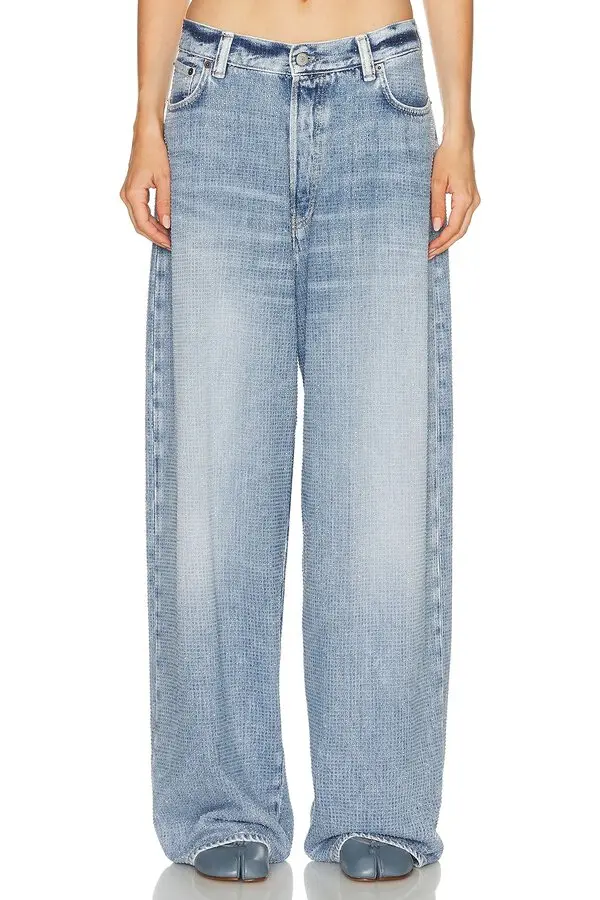 Acne Studios Shimmy Dawn Super Wide Leg - Light Blue