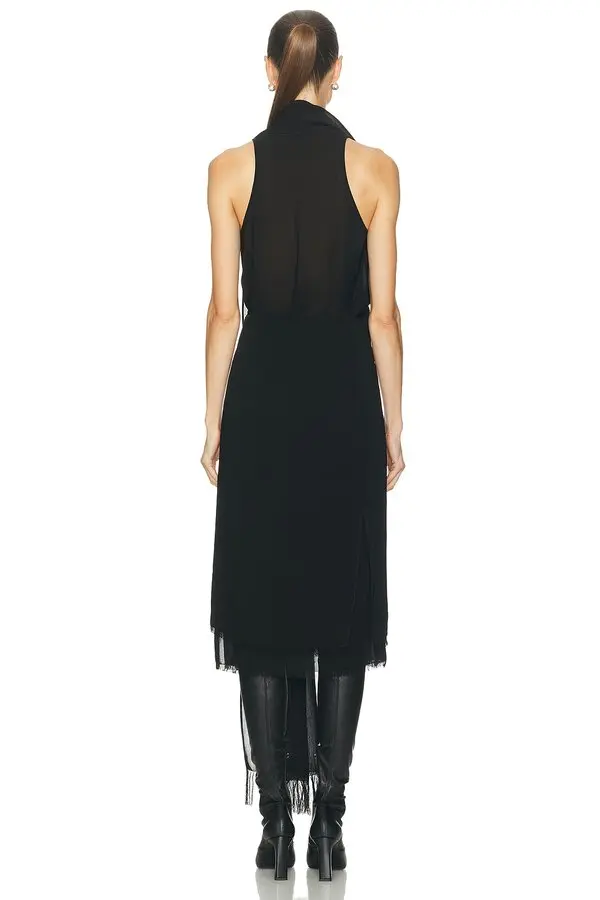 TOTEME Fringed Scarf Dress