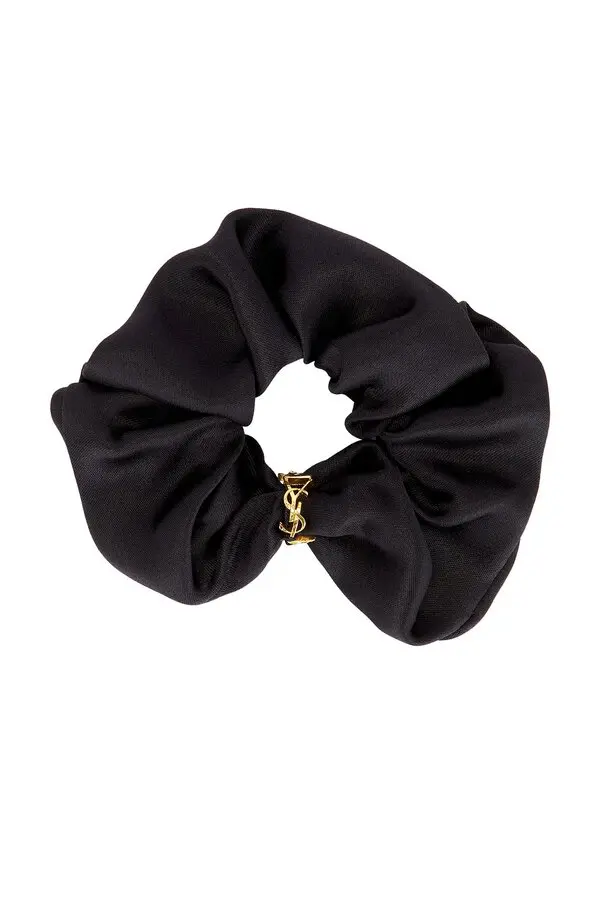 Saint Laurent Logo Scrunchie - Nero
