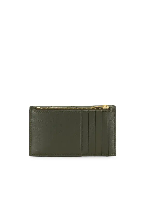 Saint Laurent Cassandre Credit Card Case In Green