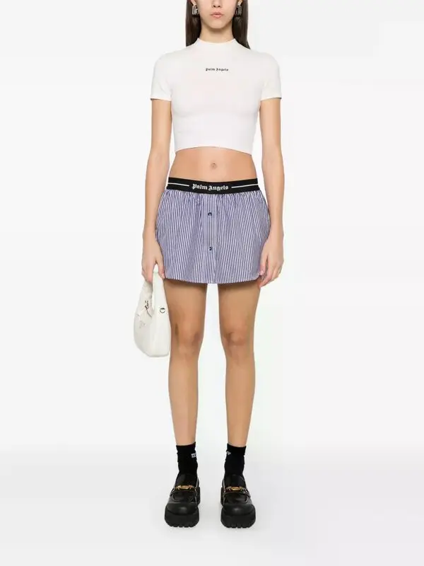 Palm Angels Striped Mini Skirt
