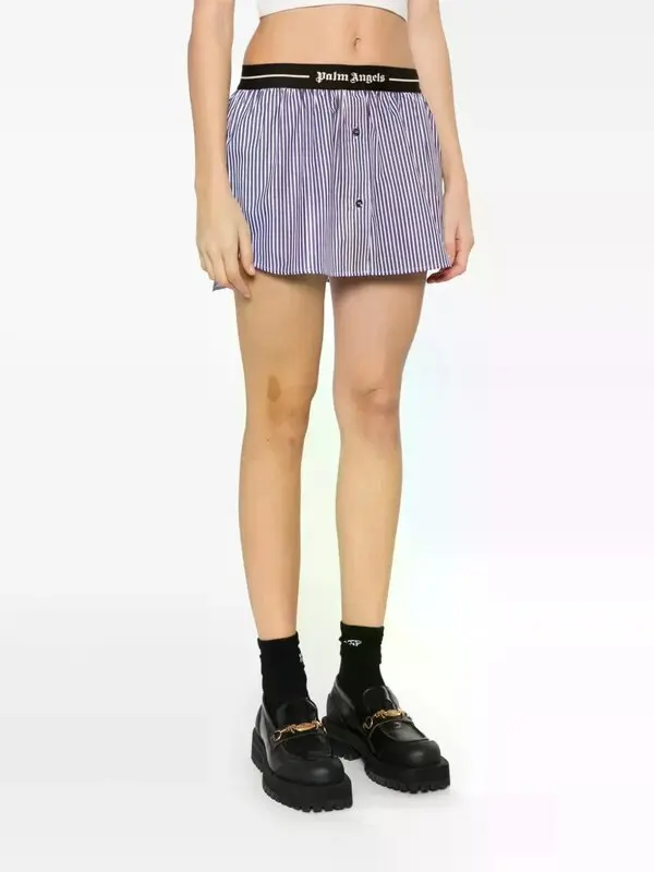 Palm Angels Striped Mini Skirt