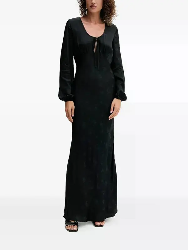 TWINSET Tie-neck Maxi Dress