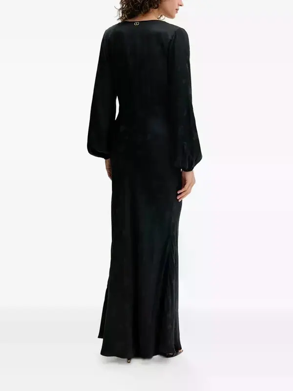 TWINSET Tie-neck Maxi Dress