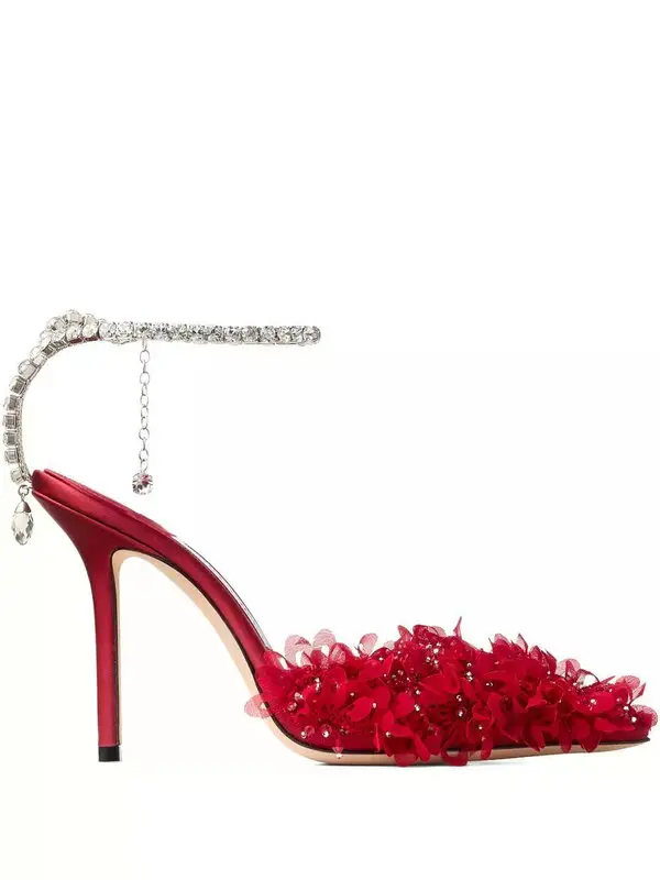 JIMMY CHOO Saeda 100 Embellished Stiletto Pumps