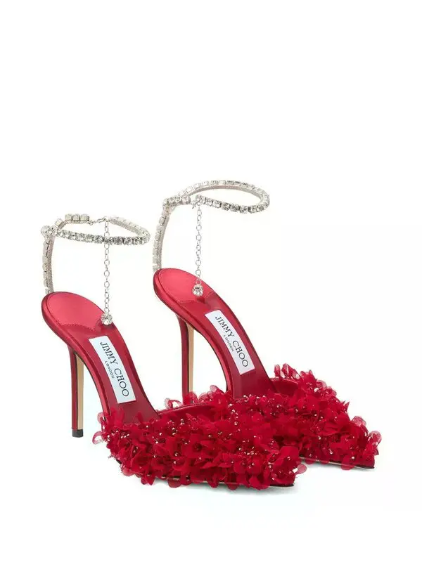 JIMMY CHOO Saeda 100 Embellished Stiletto Pumps