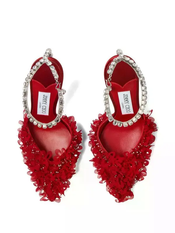 JIMMY CHOO Saeda 100 Embellished Stiletto Pumps