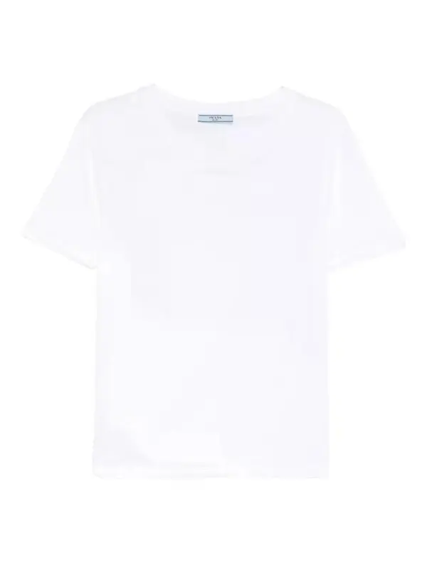 Prada Triangle Logo Jersey T-shirt