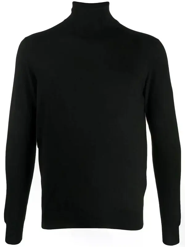 DRUMOHR Cashmere Roll Neck Jumper - Black