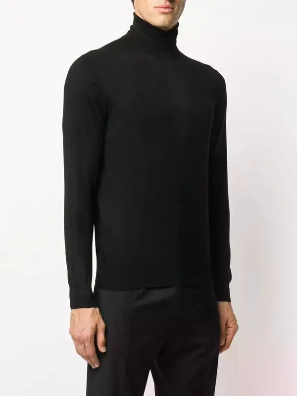 DRUMOHR Cashmere Roll Neck Jumper - Black