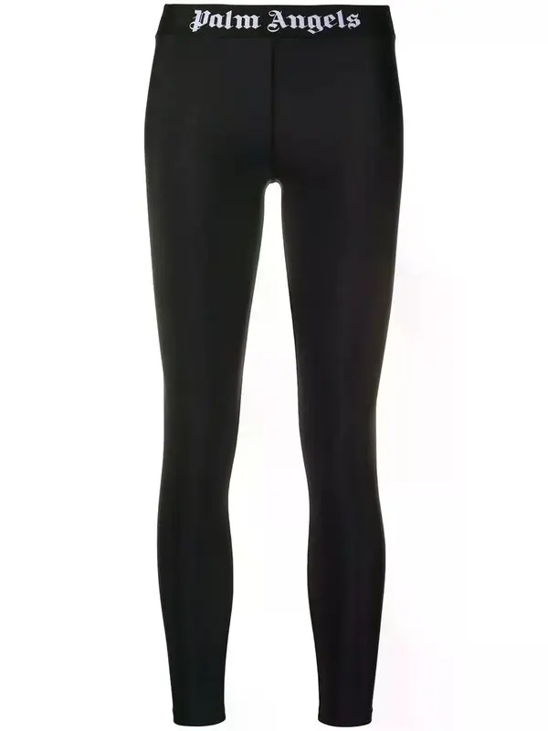Palm Angels Logo-waistband Cropped Legging