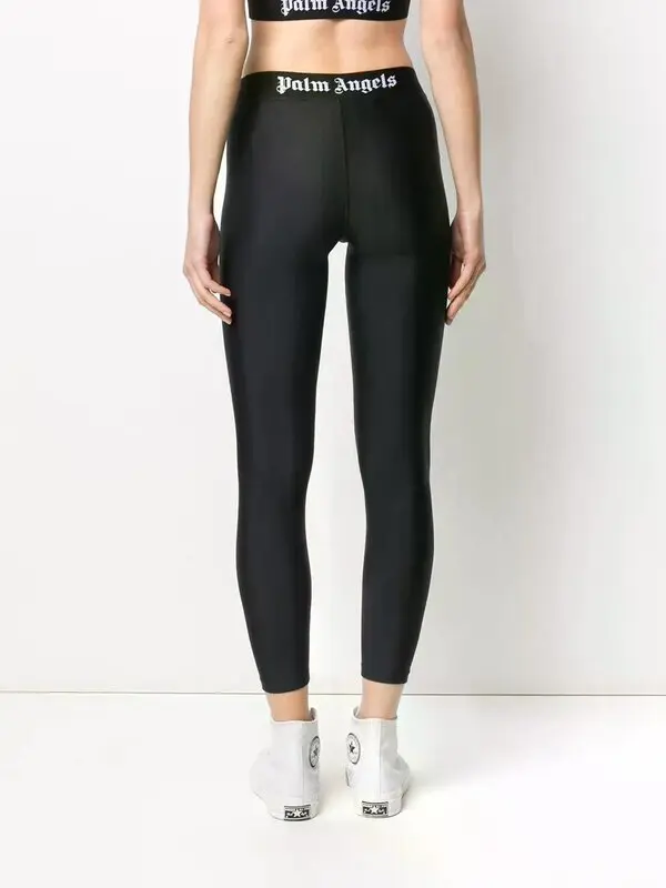 Palm Angels Logo-waistband Cropped Legging