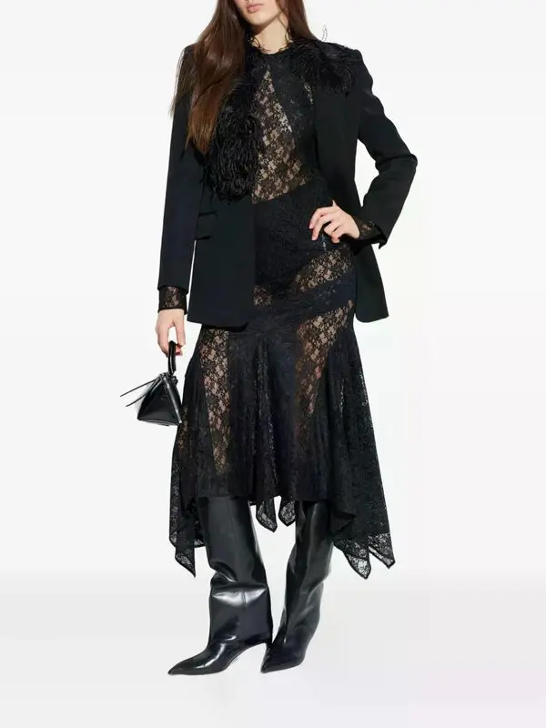 Attico Feather Trim Blazer