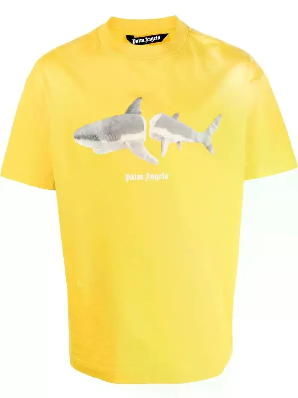 Palm Angels Shark-print Cotton T-shirt