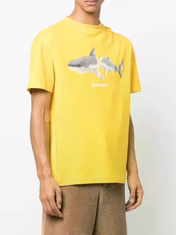 Palm Angels Shark-print Cotton T-shirt