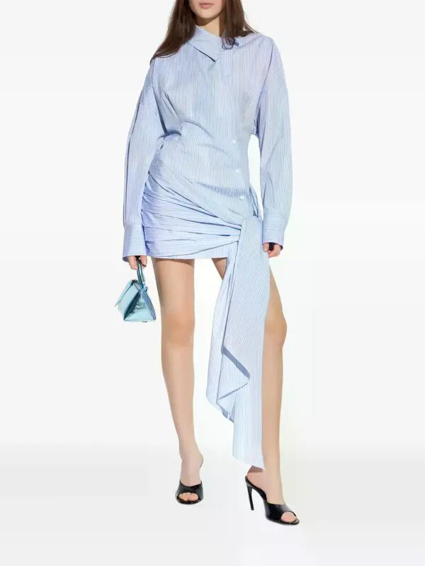 Attico Asymmetric Knot Mini Dress
