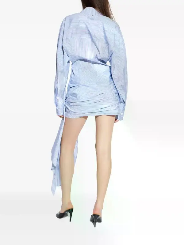Attico Asymmetric Knot Mini Dress