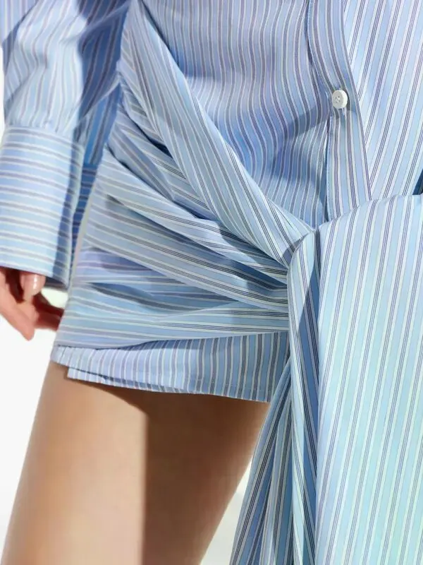 Attico Asymmetric Knot Mini Dress