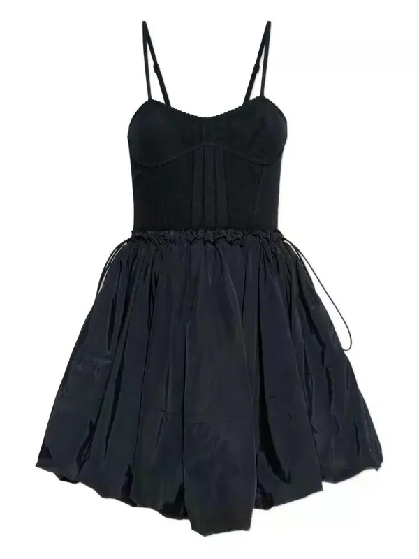 Attico Balloon-hem Mini Dress - Black
