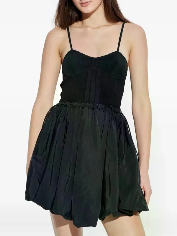 Attico Balloon-hem Mini Dress - Black