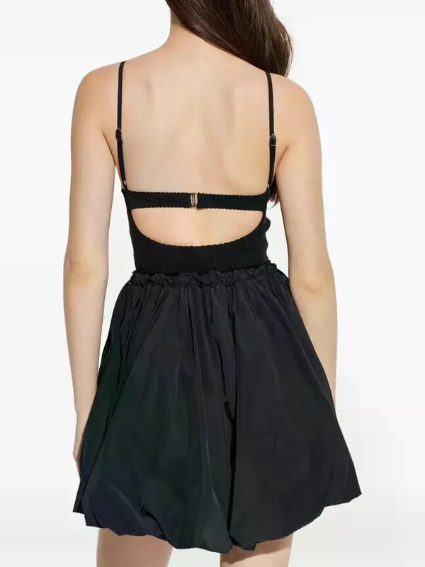 Attico Balloon-hem Mini Dress - Black