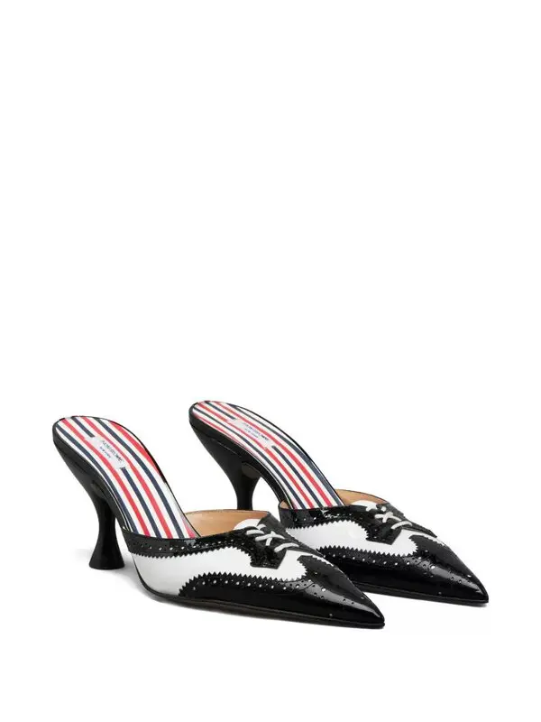 Thom Browne Soft Patent Heeled Mules