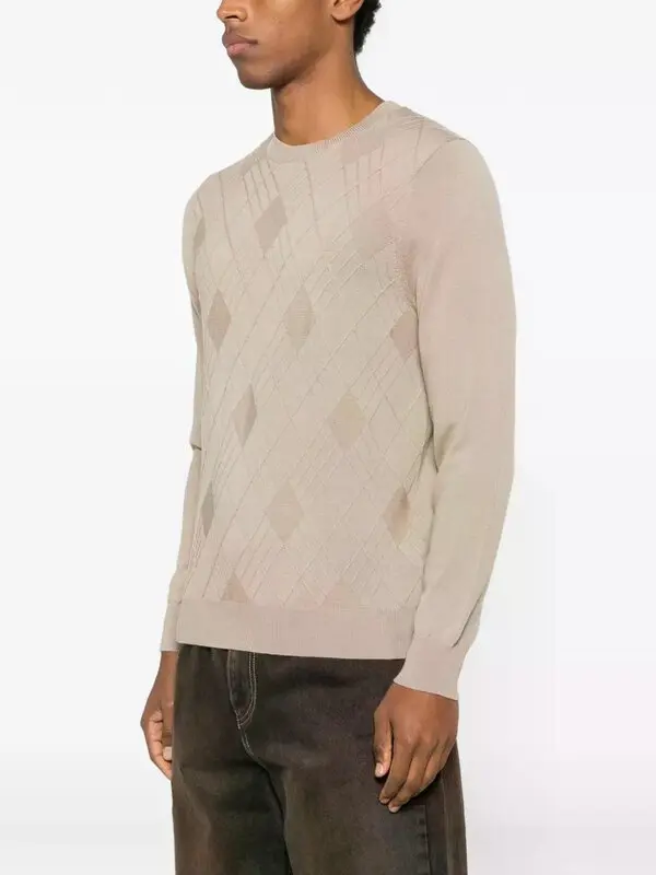 DIKTAT Argyle Pattern Sweater