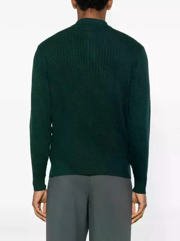 DIKTAT Cable-knit Polo Shirt