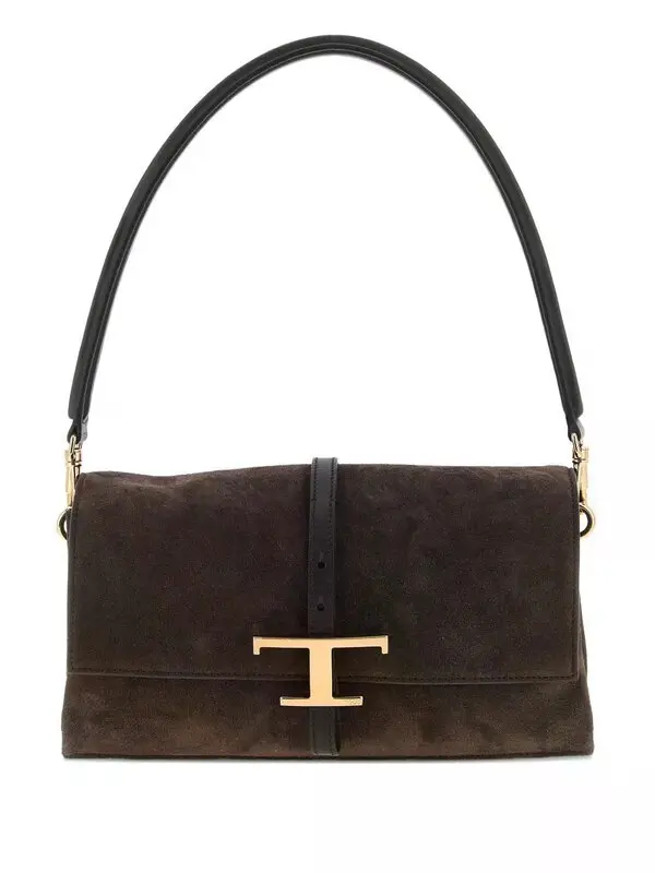 TOD'S T Timeless Suede Shoulder Bag