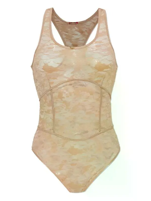 DIESEL® Lace Racerback Bodysuit - Neutrals