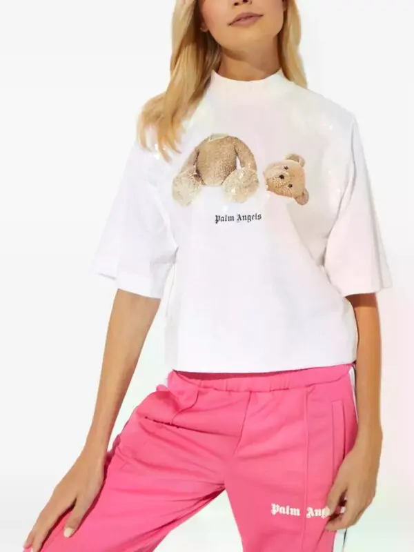 Palm Angels Bear-print Crop Top