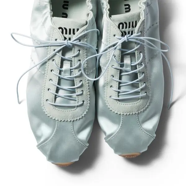 Miu Miu Plume Satin Sneakers