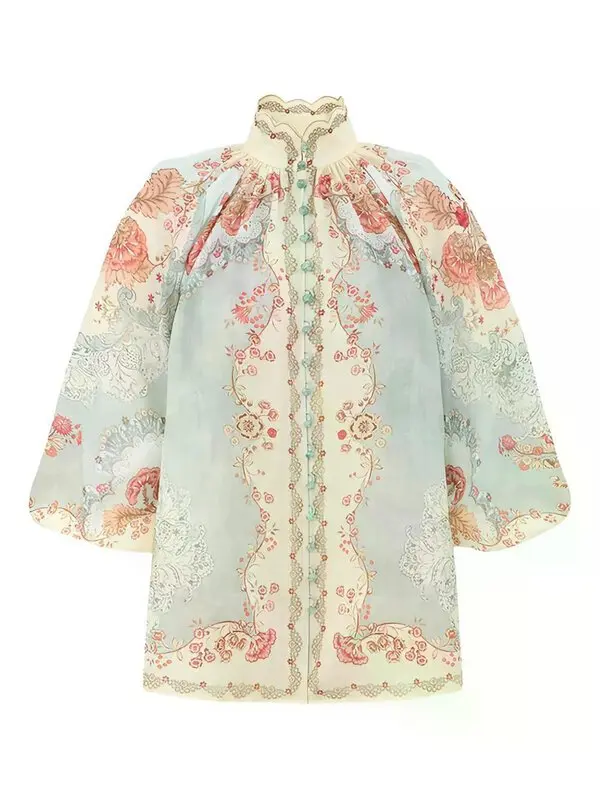 Zimmermann Daylight Puff-sleeves Blouse