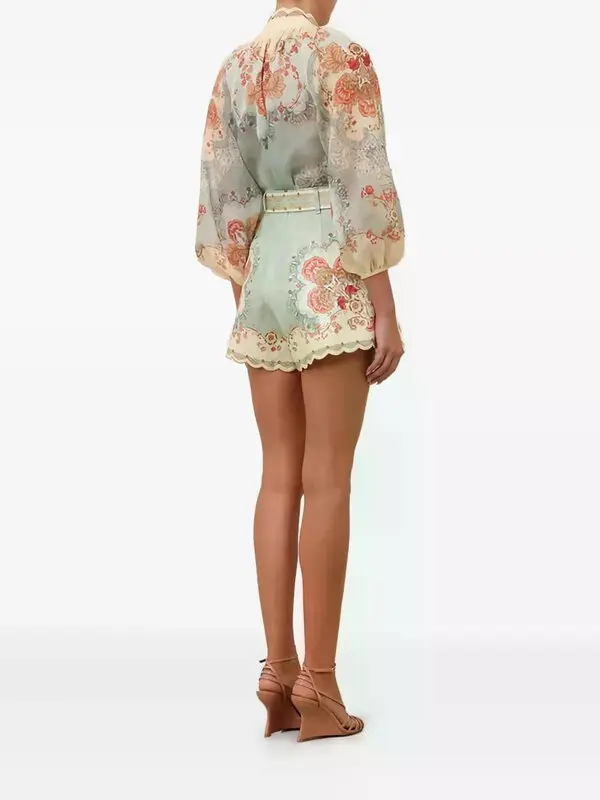 Zimmermann Daylight Puff-sleeves Blouse